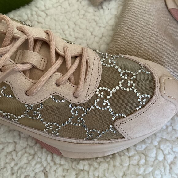 Gucci | Shoes | Gucci Gg Crystal Mesh Running Sneakers Gucci | Poshmark